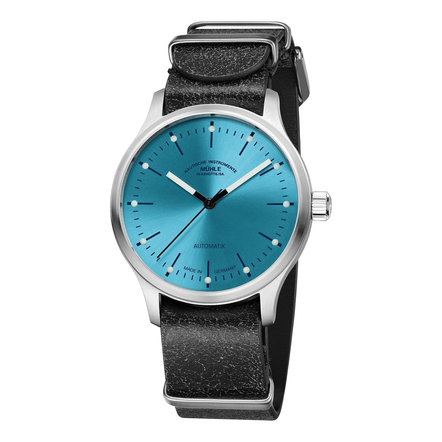 Ersatzarmband Mühle Glashütte Herrenuhr Panova Türkisblau, M1-40-79-NB ...